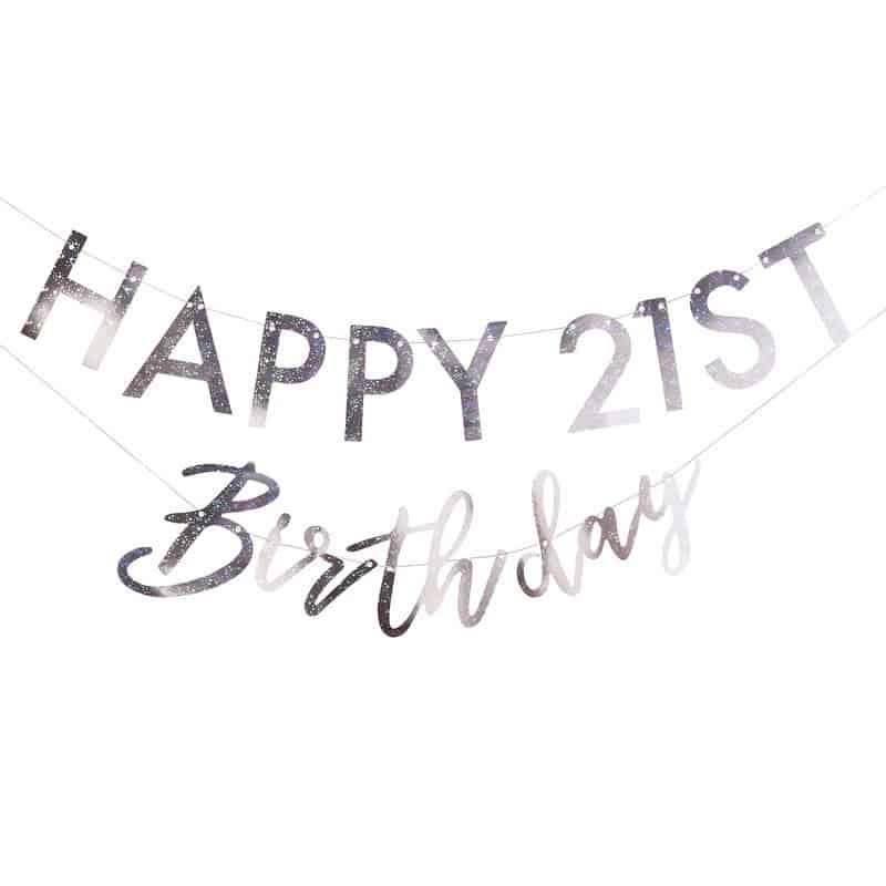Custom Birthday Banner Kit - Iridescent Age Backdrop - EnFete – EnFete ...